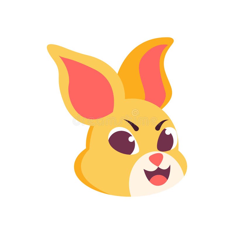 Isolated Sad Rabbit Cartoon Avatar Vector Stock Vector - Illustration ...