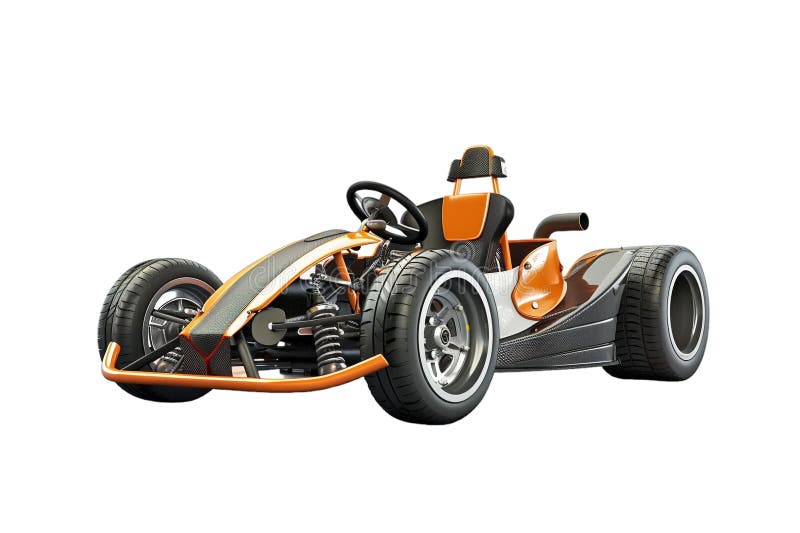 Isolated Racing Go Kart on Transparent Background Stock Illustration ...
