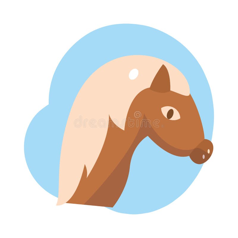 Isolated Racing Horse Avatar Icon Flat Design Vector Stock Vector ...
