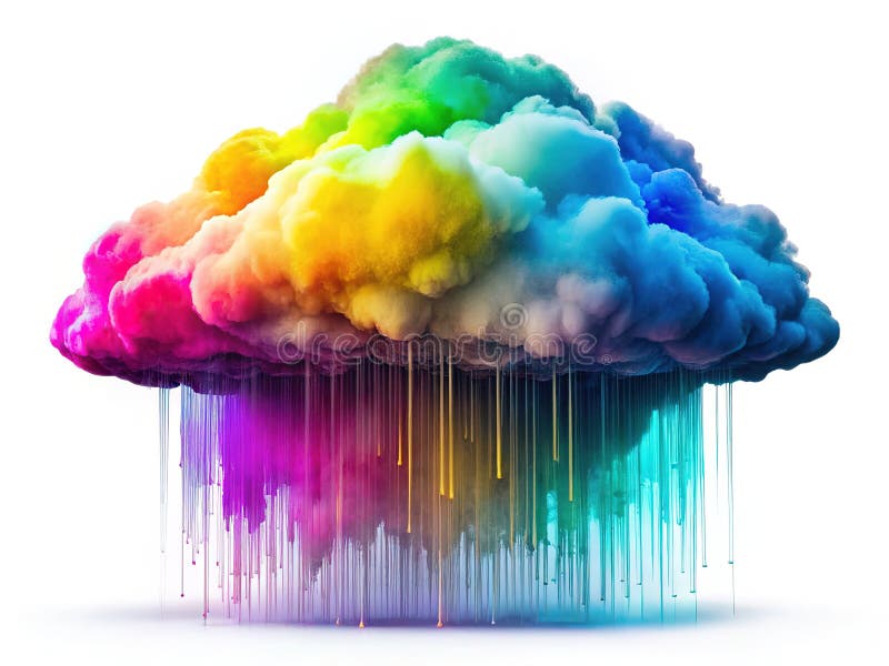Isolated Rain Cloud on Transparent Background for Weather Visualization ...