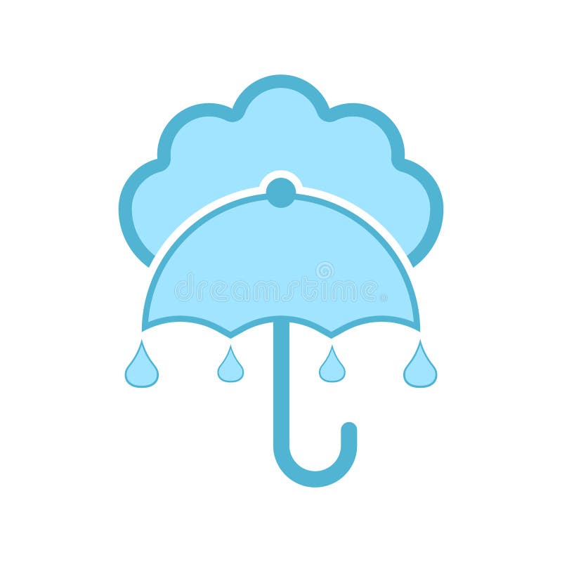 Isolated Rainy Weather Icon Stock Vector - Illustration of weather ...