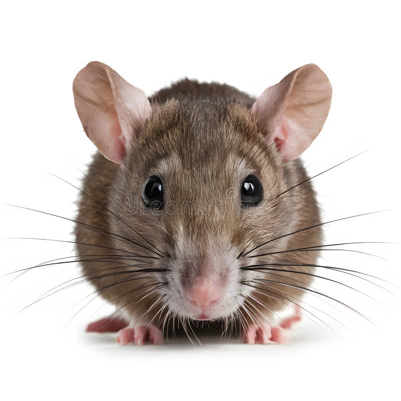 Isolated Rat Face Captures Curiosity and Intelligence on White Backdrop ...