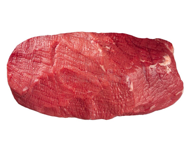 Isolated Raw Pulp Meat on White Background Stock Image - Image of veal ...