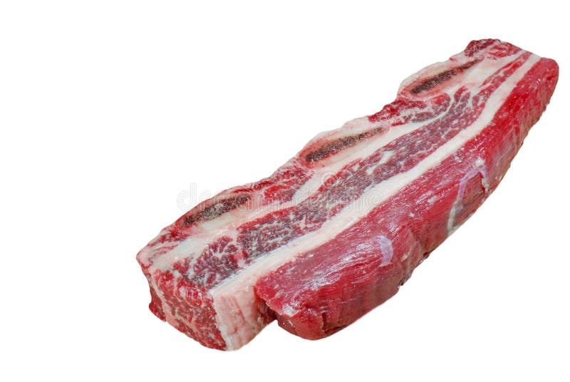 Raw Short Ribs on a Cutting Board Stock Image - Image of charbroiled ...