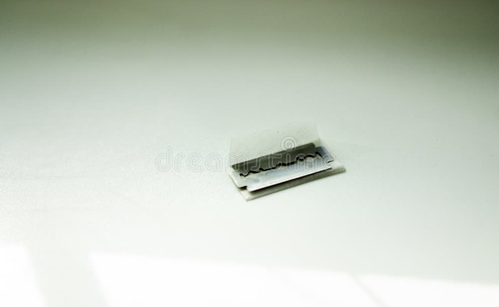 Razor blade stock photo. Image of razorblade, white - 214181294