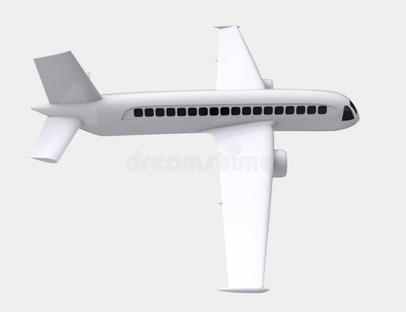 Isolated Real Airplane Flight Right Side Capture Stock Illustration ...