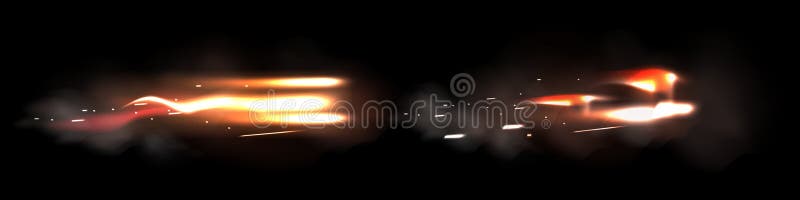 Isolated Realistic Flame Smoke Icon Set with Gray Red Flames Developing ...