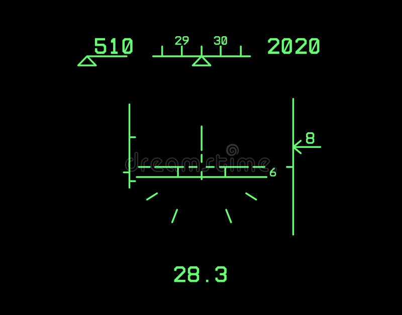 Isolated Realistic HUD Navigation Interface of Modern Combat Supersonic ...