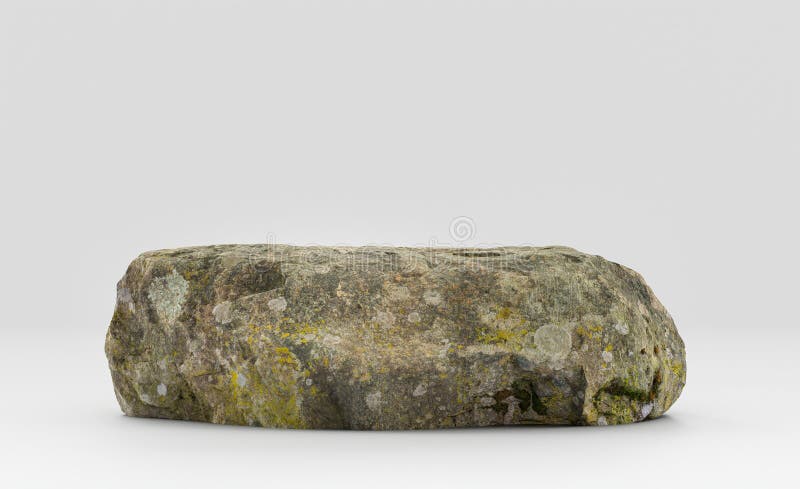 Isolated Realistic Rock in White Background, 3d Rendering Stock ...