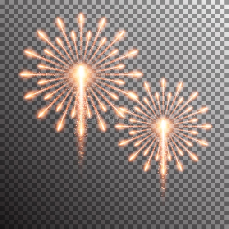 Realistic vector fireworks stock vector. Illustration of burst - 81029260
