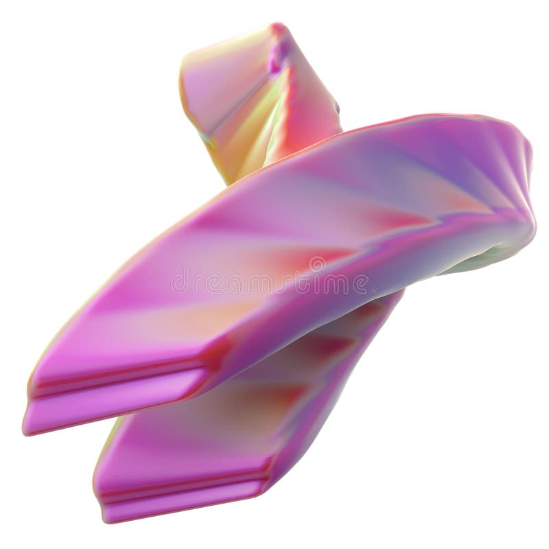 Isolated Rectangle Twisted Pink Elegant Modern 3D Rendering Image ...
