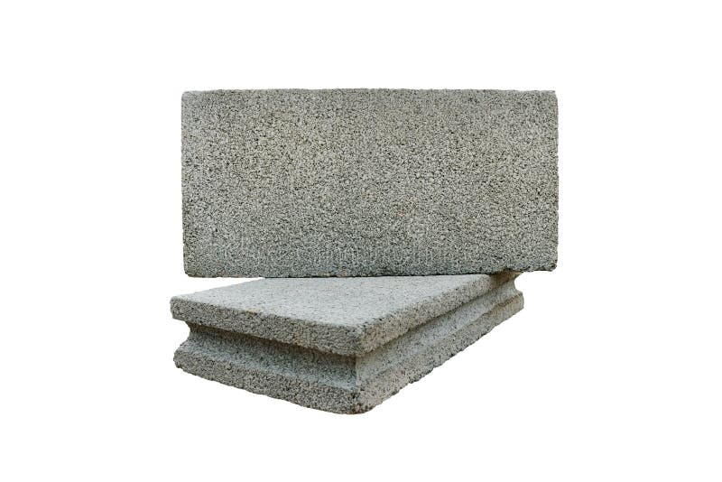 Isolated Rectangular Concrete Blocks Cutout on White Background ...