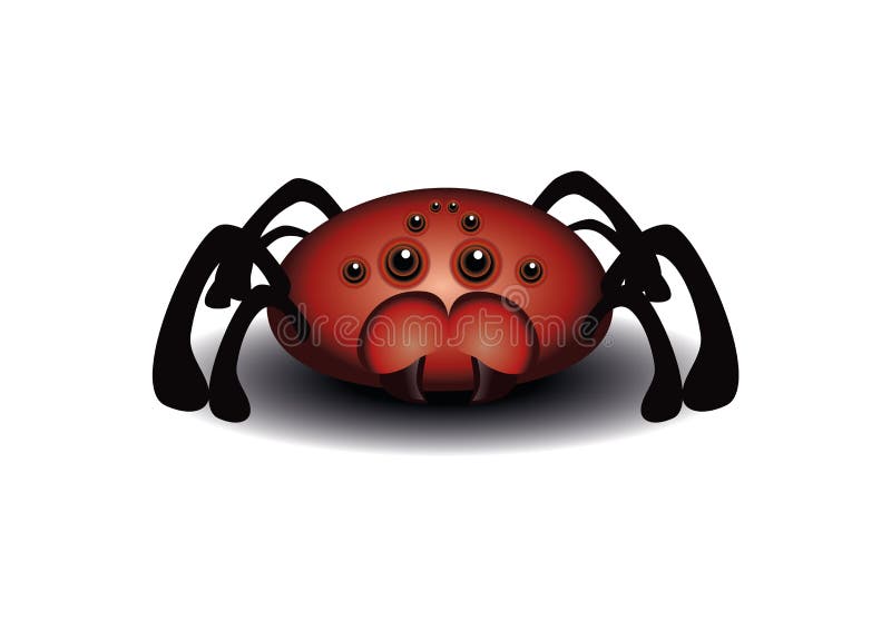 Red Alien Spider. Vector Illustration Stock Vector - Illustration of ...
