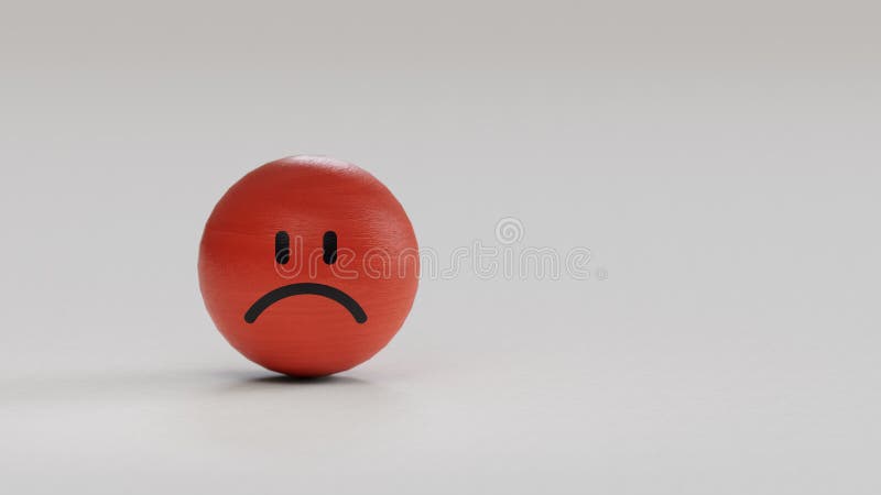 Isolated of Red Angry or Sad Face for the Worst Customer Satisfaction ...