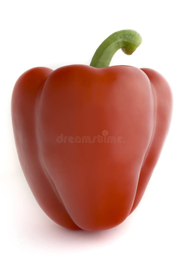 Isolated Red Bell Pepper stock image. Image of shiny, pepper - 3635853