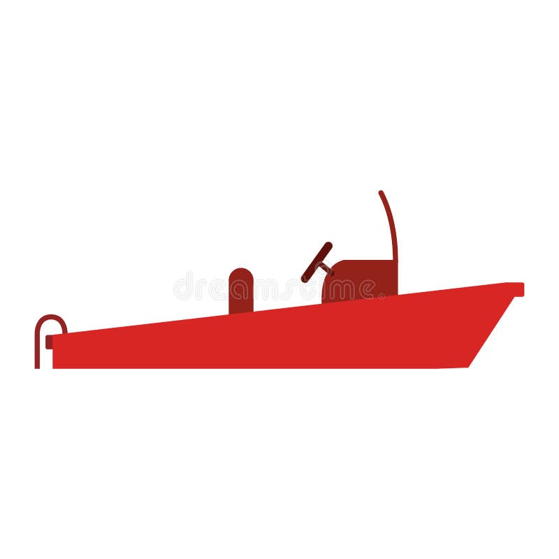 Isolated Red Boat of Emergency Design Stock Vector - Illustration of ...
