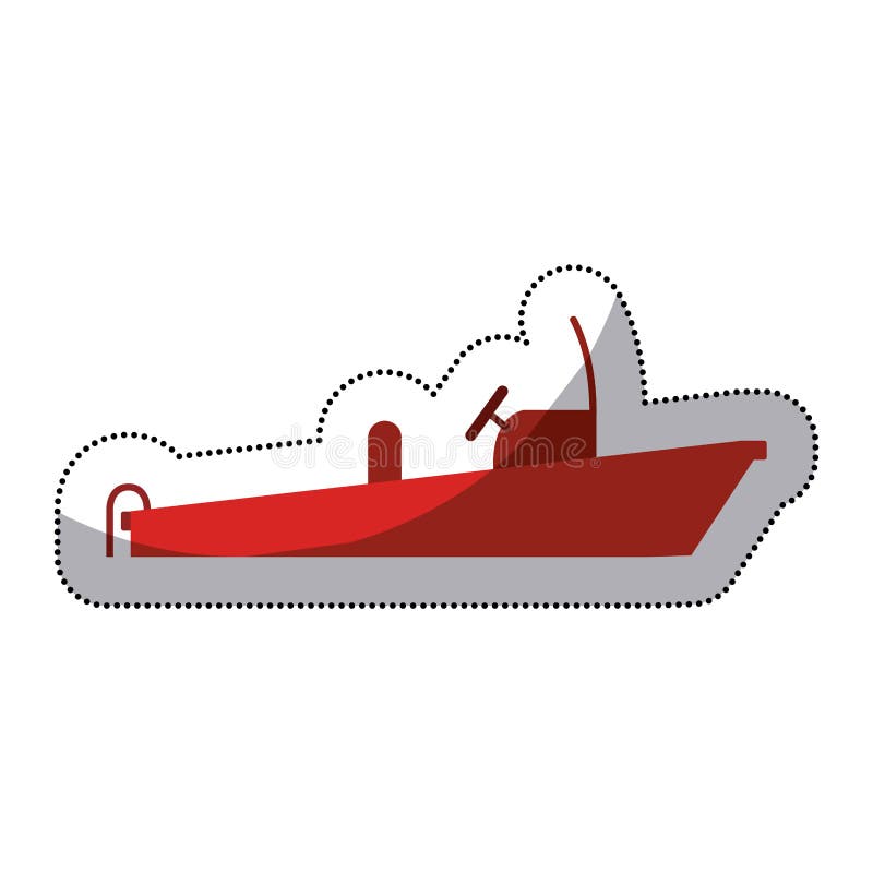 Isolated Red Boat of Emergency Design Stock Vector - Illustration of ...