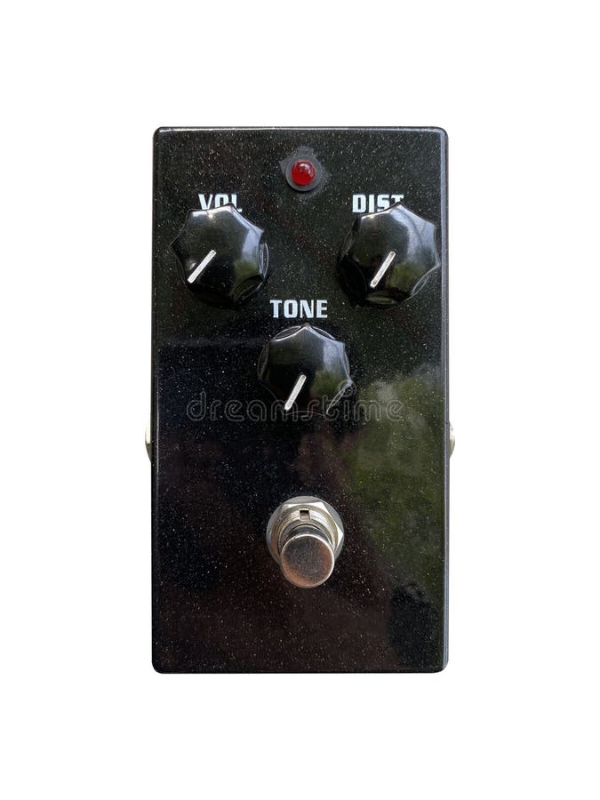 Isolated Red Overdrive British Sound Style Stompbox Electric Guitar ...