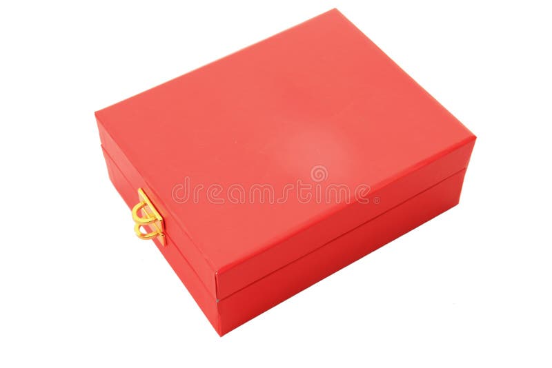 Isolated Red Box with Key Lock Holder Stock Photo - Image of parcel ...