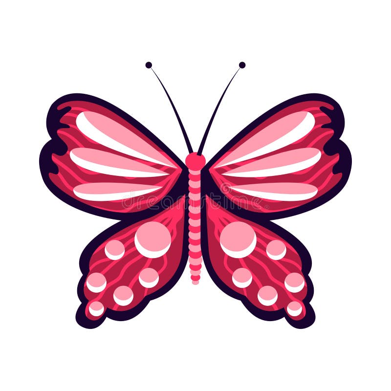 Isolated Red Butterfly Vector Illustration Stock Vector - Illustration ...