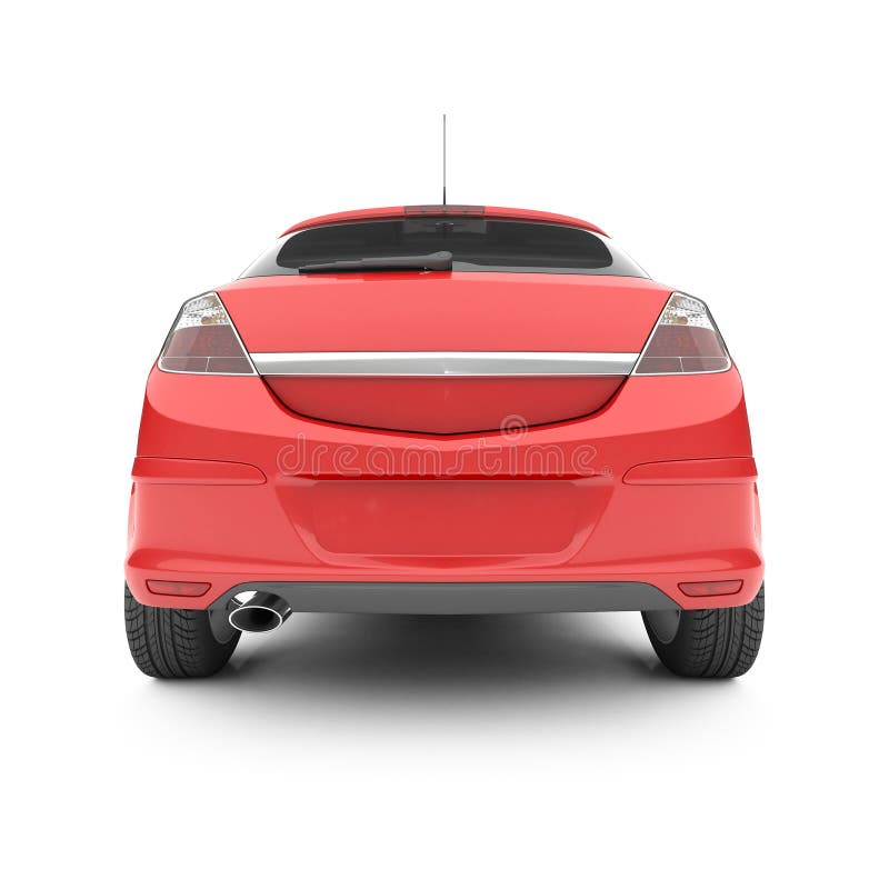 Isolated red car stock illustration. Illustration of vehicle - 18908398