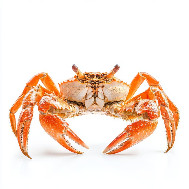 Isolated Red Crab Front View on Transparent Background Stock Photo ...