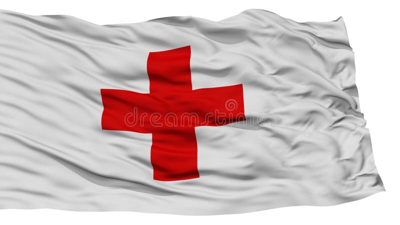 Isolated Red Cross Flag stock photo. Image of symbol - 91177522