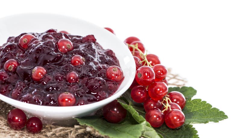 Isolated Red Currant Jam stock photo. Image of portion - 33018786