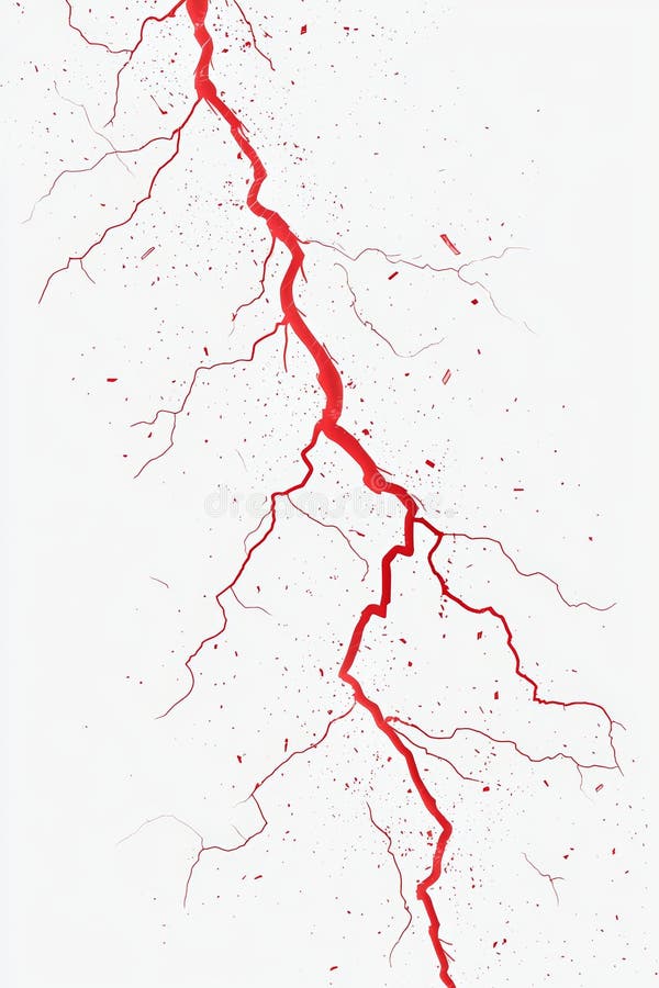 Isolated Red Electricity Beam on Transparent Background. Stock Image ...