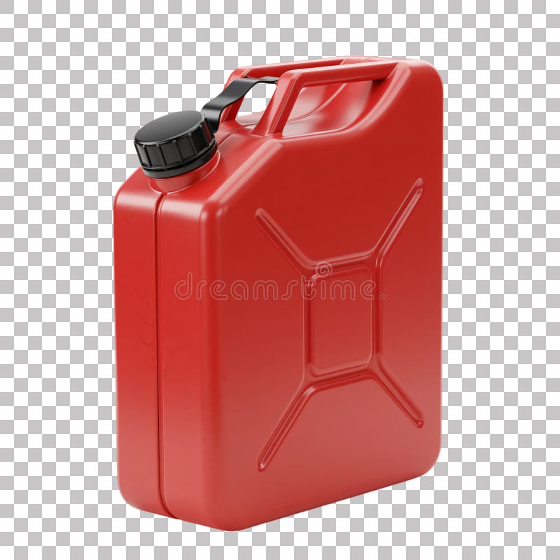 Isolated Red Fuel Canister for 3D Rendering Stock Image - Illustration ...
