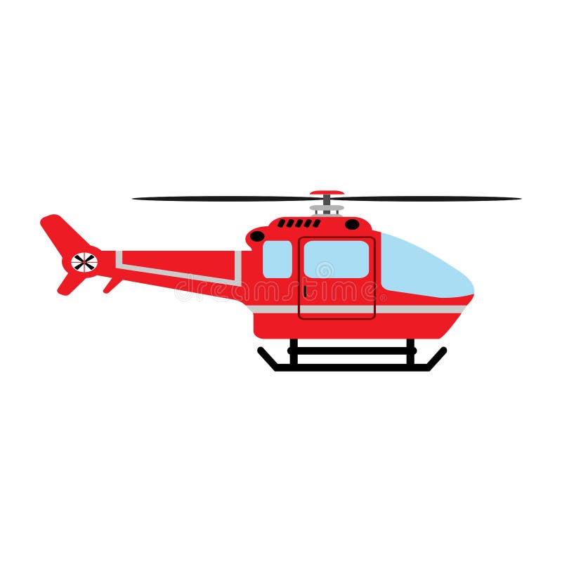 Isolated Red Helicopter. Icon, Logo. Vector Illustration. Stock Vector ...