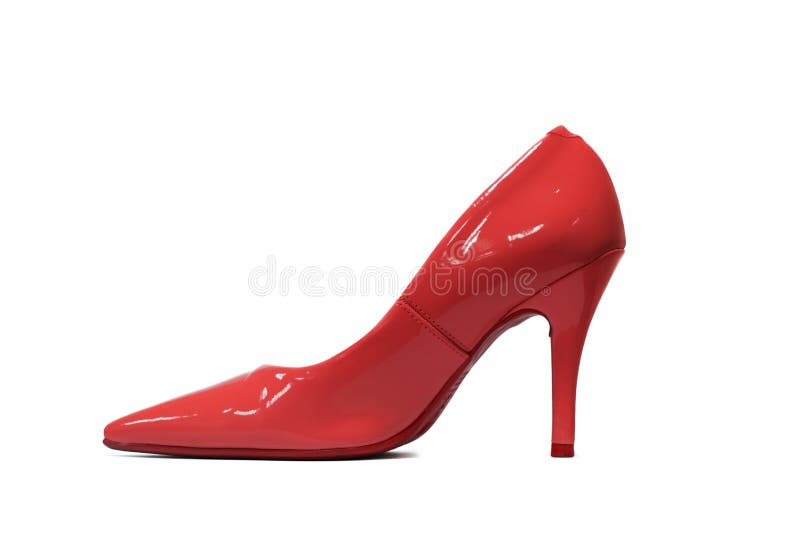Red high heel shoe stock image. Image of heels, isolated - 132750105
