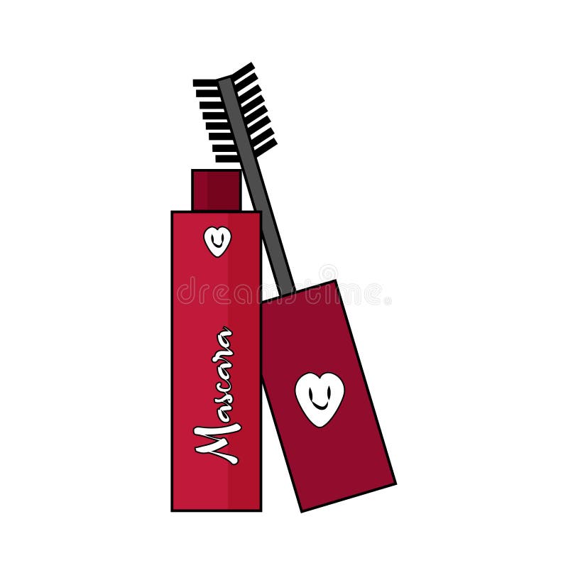 Isolated Maskara Women Makeup Vector Illustration Stock Vector ...