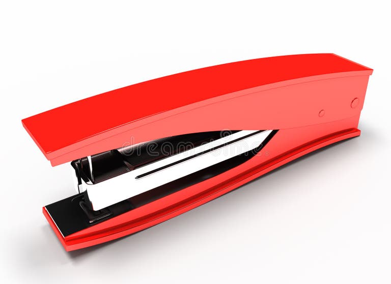 Isolated Red Realistic Staple Stock Illustration - Illustration of ...