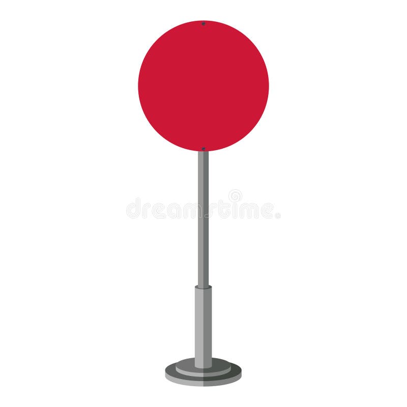 Isolated Red Road Sign Design Stock Vector - Illustration of pole, road ...