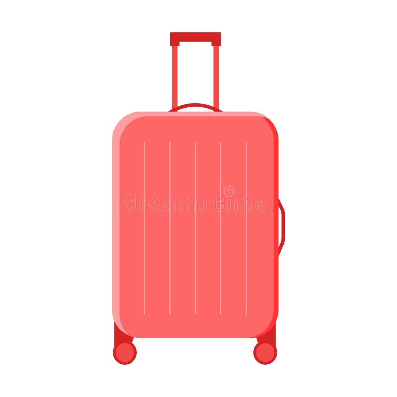 Isolated Red Suitcase for Travel Stock Vector - Illustration of summer ...