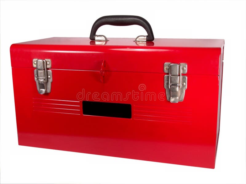 Isolated Red Toolbox Close-up Stock Photo - Image of mechanic, hardware ...