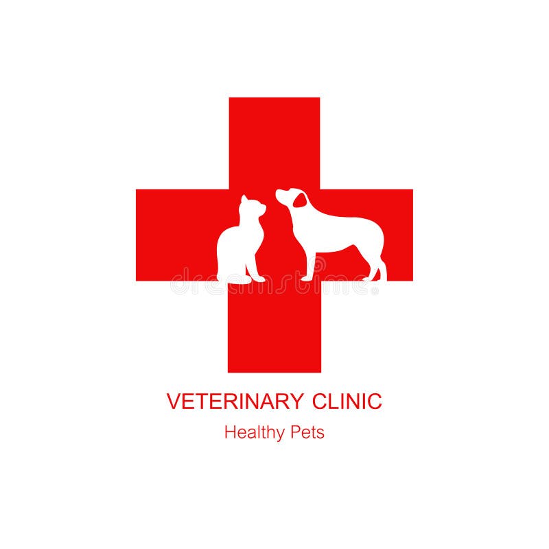 Veterinary Cross And Pets Logo Isolated Stock Vector - Illustration of ...