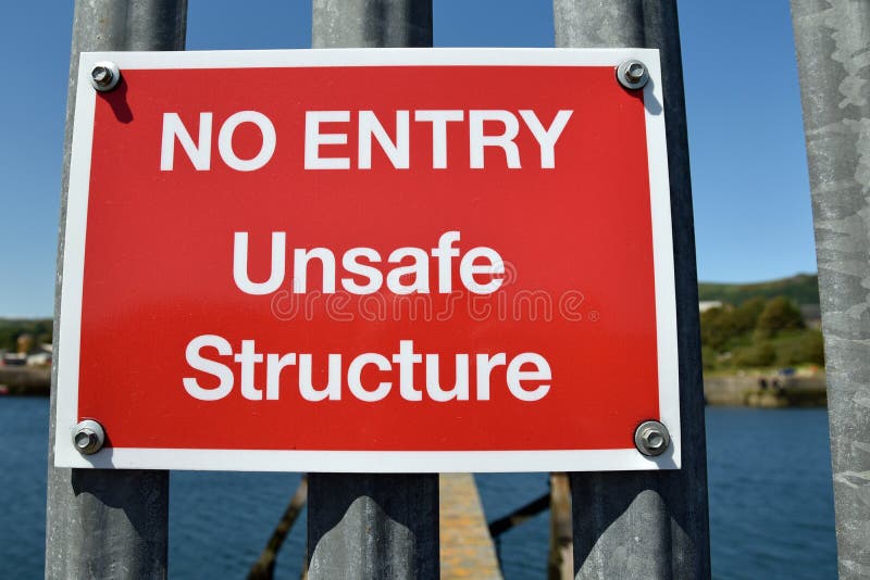 709 Dangerous Structure Sign Stock Photos - Free & Royalty-Free Stock ...