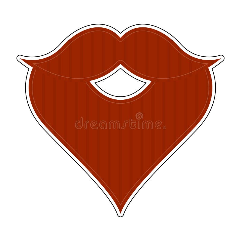 Isolated Redhead Beard Icon Stock Vector - Illustration of portrait ...
