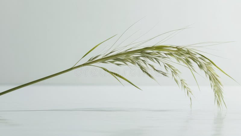 Isolated Reed Grass on a Clean White Background for a Minimal Nature ...