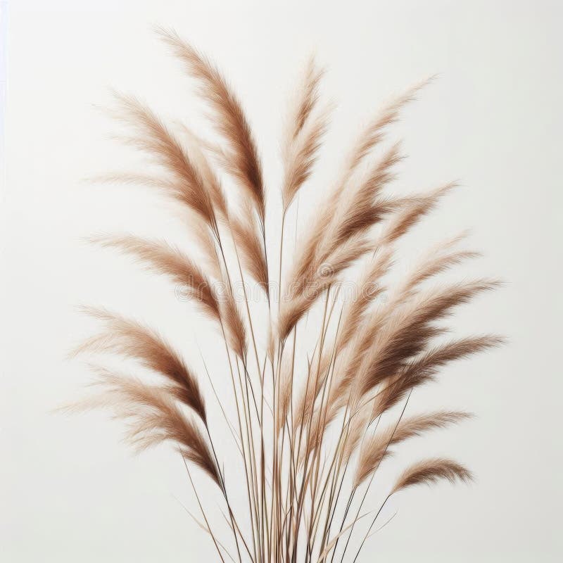 Isolated Reed Grass on a Clean White Background for a Minimal Nature ...