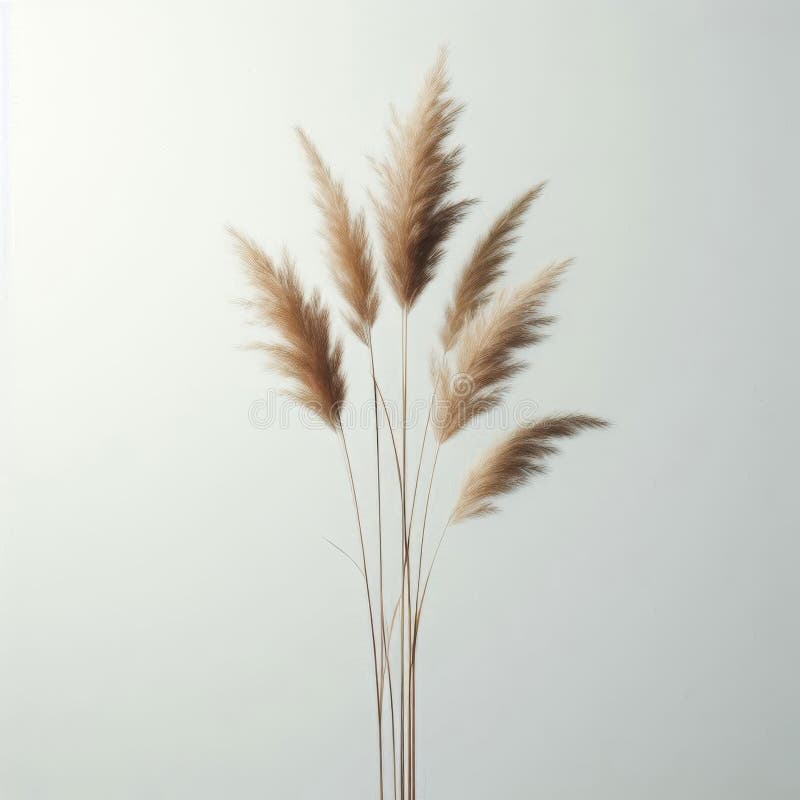 Isolated Reed Grass on a Clean White Background for a Minimal Nature ...