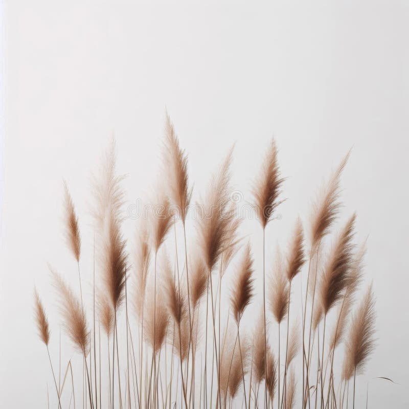 Isolated Reed Grass on a Clean White Background for a Minimal Nature ...