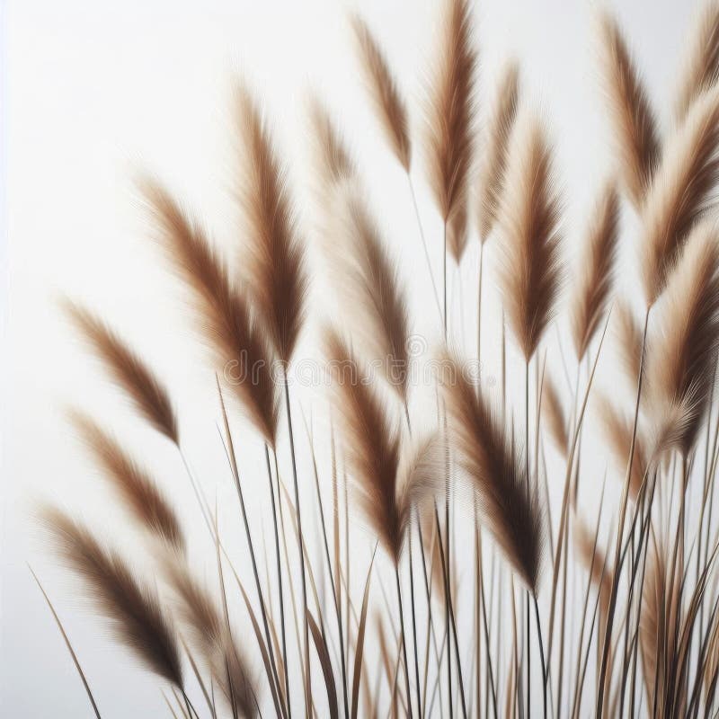 Isolated Reed Grass on a Clean White Background for a Minimal Nature ...