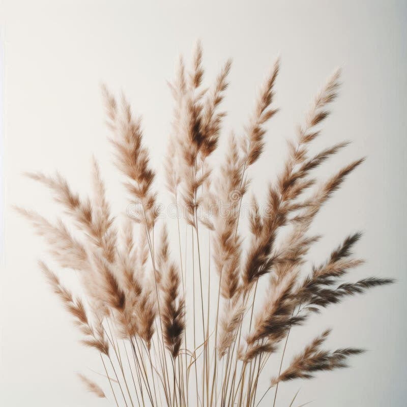 Isolated Reed Grass on a Clean White Background for a Minimal Nature ...