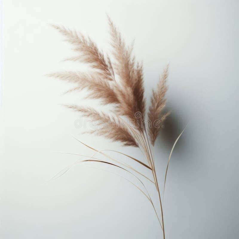 Isolated Reed Grass on a Clean White Background for a Minimal Nature ...
