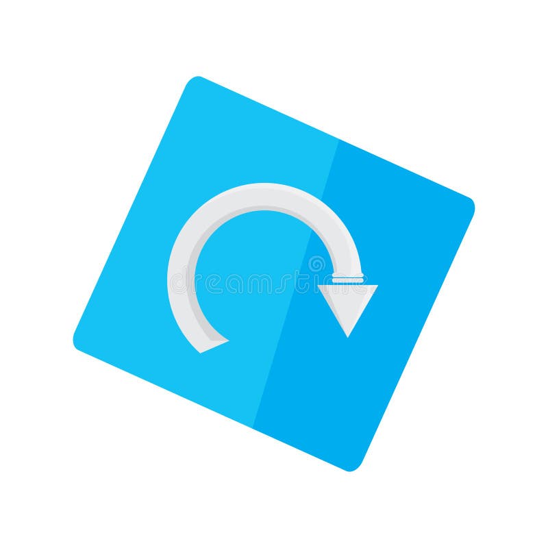 Isolated Refresh Symbol on a Sticker Stock Vector - Illustration of ...