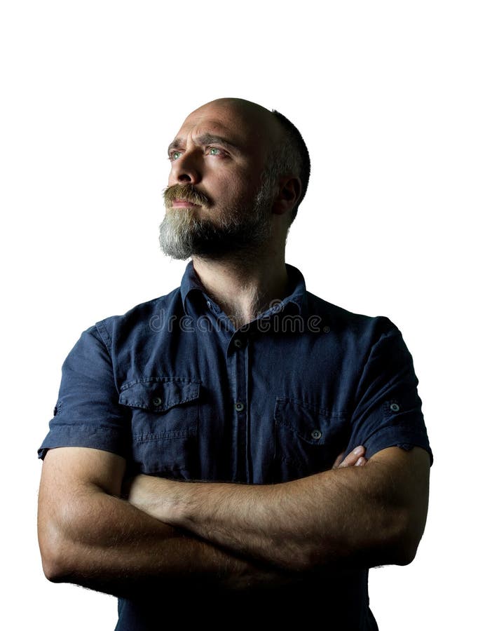 Isolated Relaxed Man stock image. Image of face, studio - 32103981