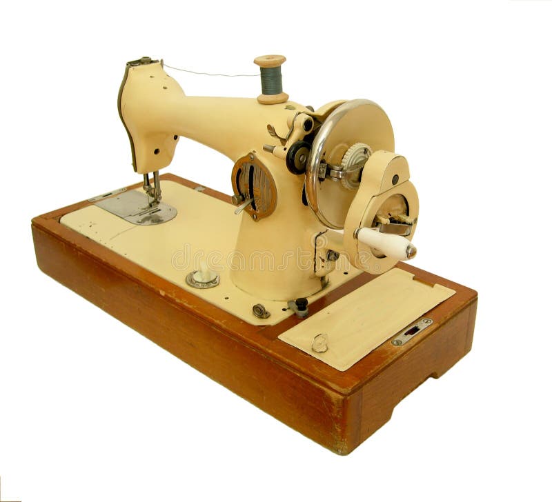 Isolated Retro Sweing Machine Stock Photo - Image of grunge, dressmaker ...
